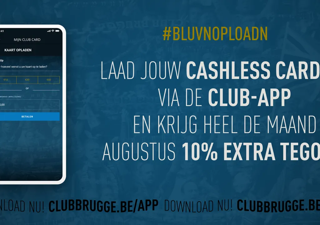 Tijdelijke actie: laad je cashless card op via de Club-app en krijg 10% ...